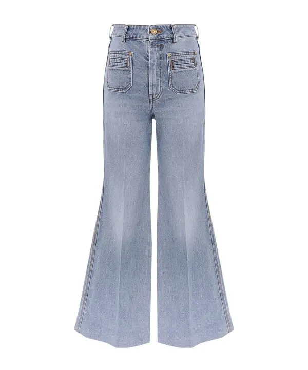 Zimmermann Belt Loop Jeans - Sea Foam