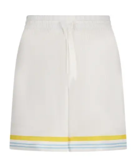 Casablanca Tennis Landscape Bermuda Shorts - White