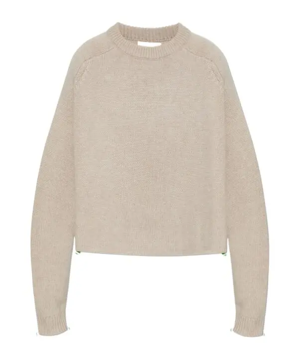 LISA YANG Karine Knitted Crewneck Sweater - Sand-colored