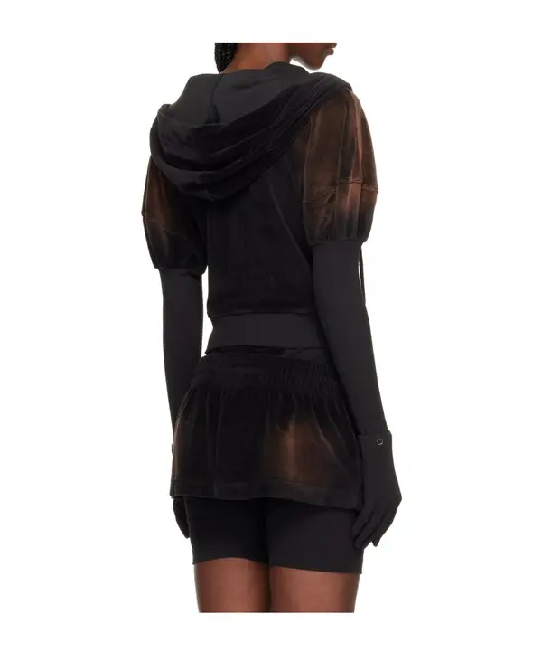 KNWLS Paris Velour Hoodie - Black