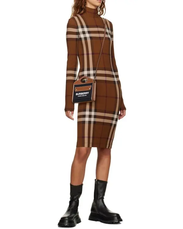 Burberry Logo Printed Panelled Tote Bag