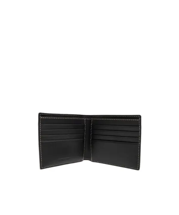 Burberry Logo Lettering Checked Bi-fold Wallet