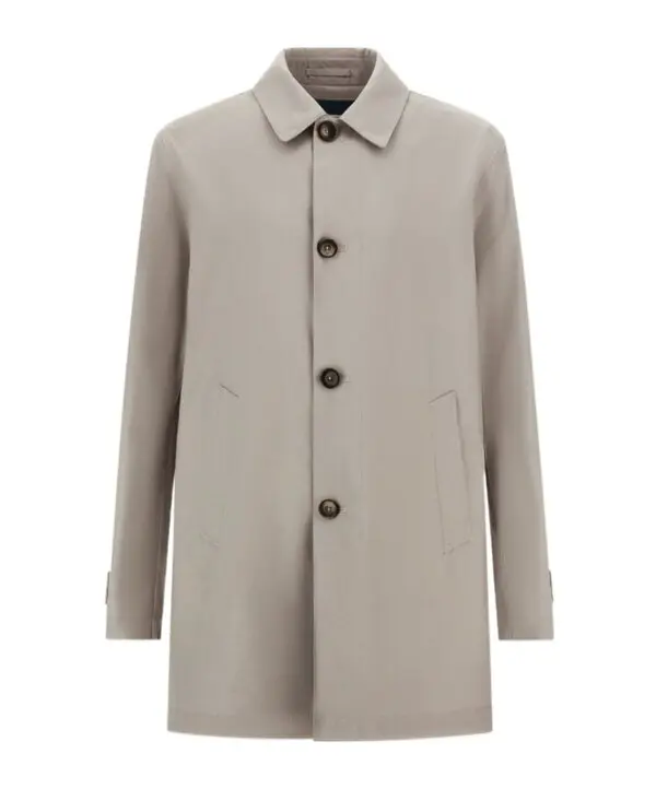 Herno 3-layer Wool Coat - Pearl Grey