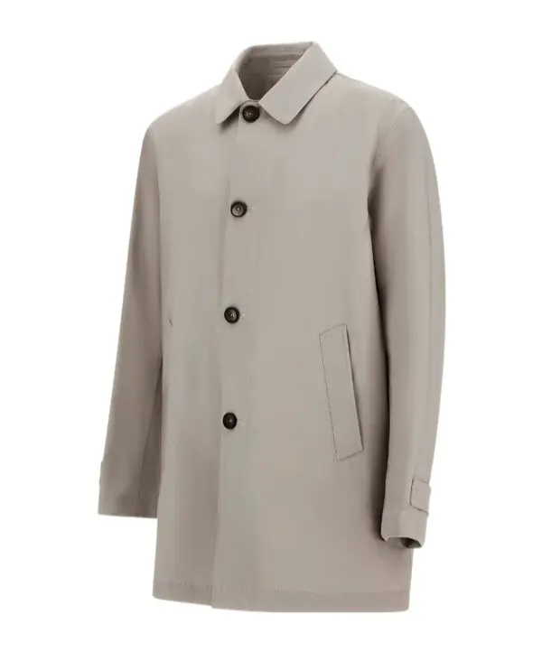 Herno 3-layer Wool Coat - Pearl Grey