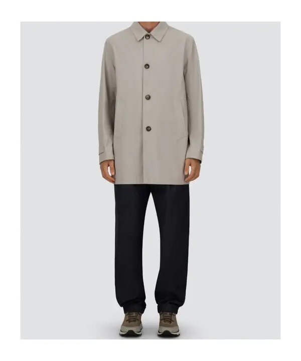 Herno 3-layer Wool Coat - Pearl Grey