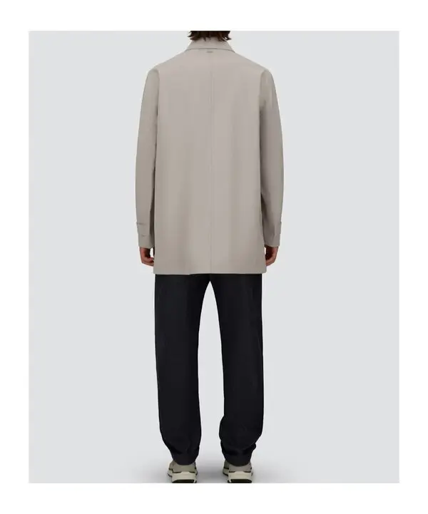 Herno 3-layer Wool Coat - Pearl Grey