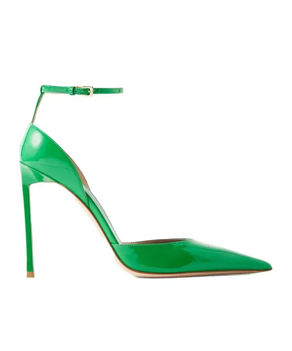 TOM FORD Vertigo Patent-leather Ankle-strap Pumps - Green