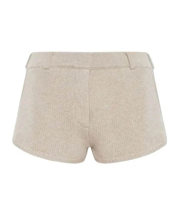 LISA YANG Annora Knitted Shorts - Nude