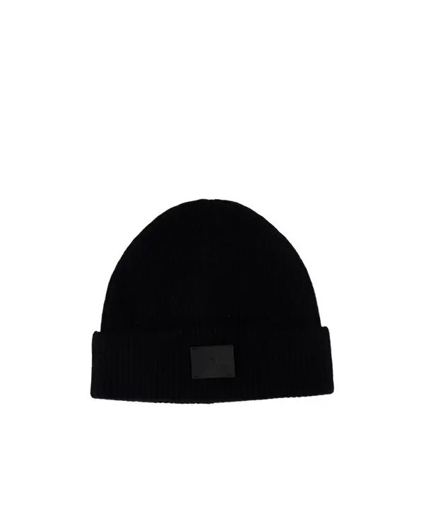 ANINE BING Carley Ribbed Beanie Hat - Black