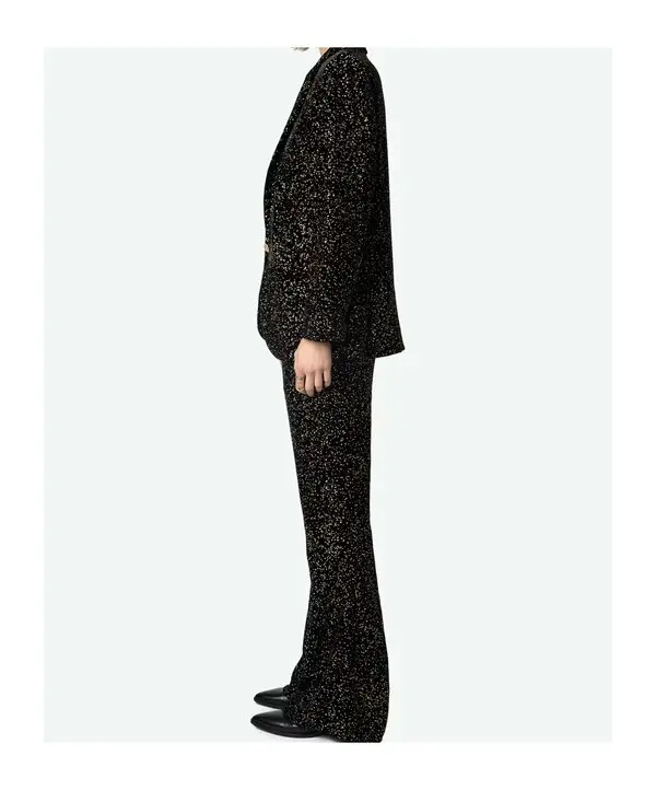 Zadig&Voltaire Valse Single-breasted Sequin Embellished Jacket - Black