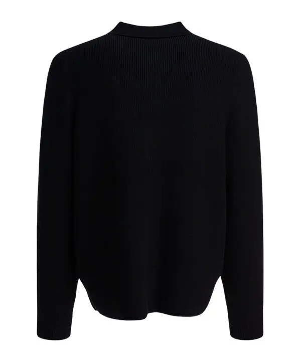 Vince Shaker-stitch Zip Knitwear - Black