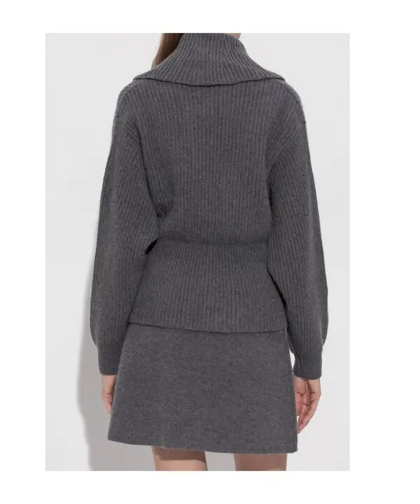 LISA YANG Shawl Collar Button Detailed Cardigan - Graphite