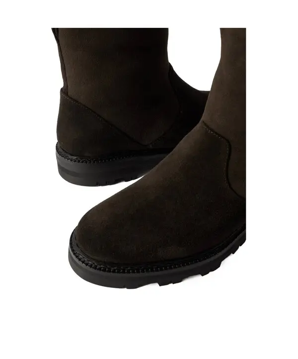 Manolo Blahnik Shearling-lined Suede Ankle Boots