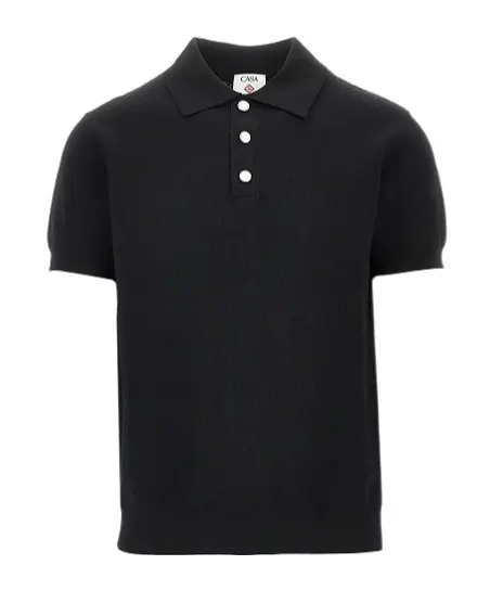 Casablanca Buttoned Knit Polo Shirt