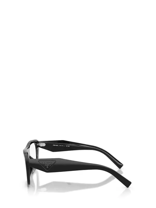 Prada Geometric Frame Full Rim Eyeglasses - Black