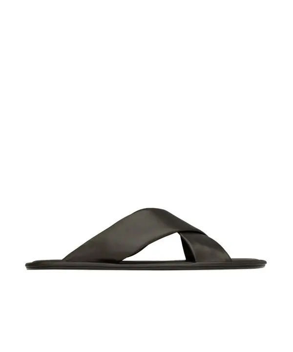 Saint Laurent Carlyle Slip-on Slides - Black