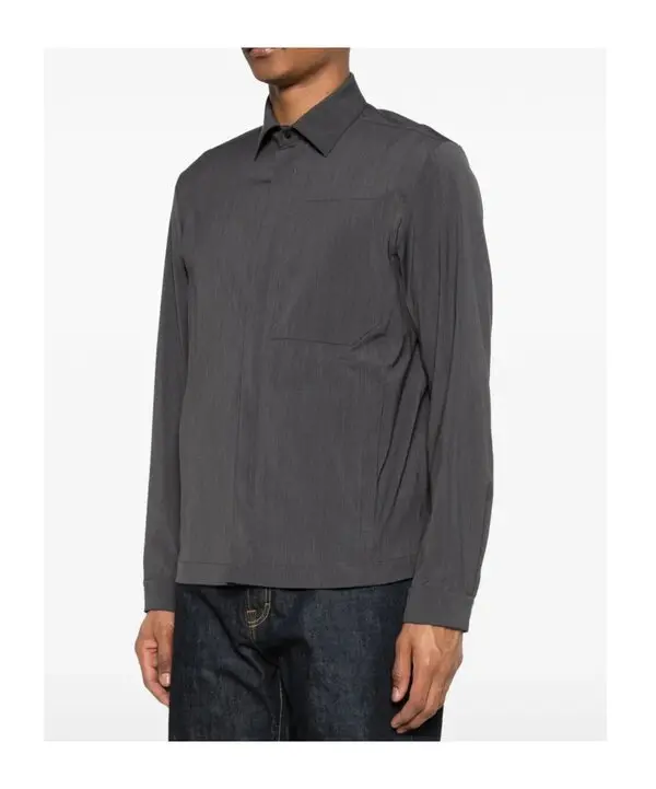Herno Shirt Collar Pocket Jacket - Black