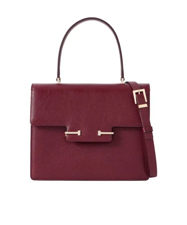 TOM FORD Leather Shoulder Bag - Red