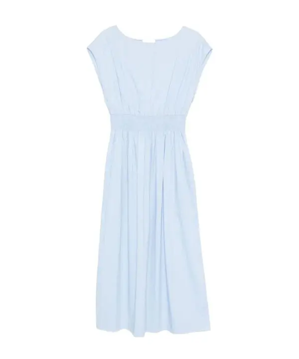 ROBERTO COLLINA Sleeveless Elastic Waist Dress - Blue