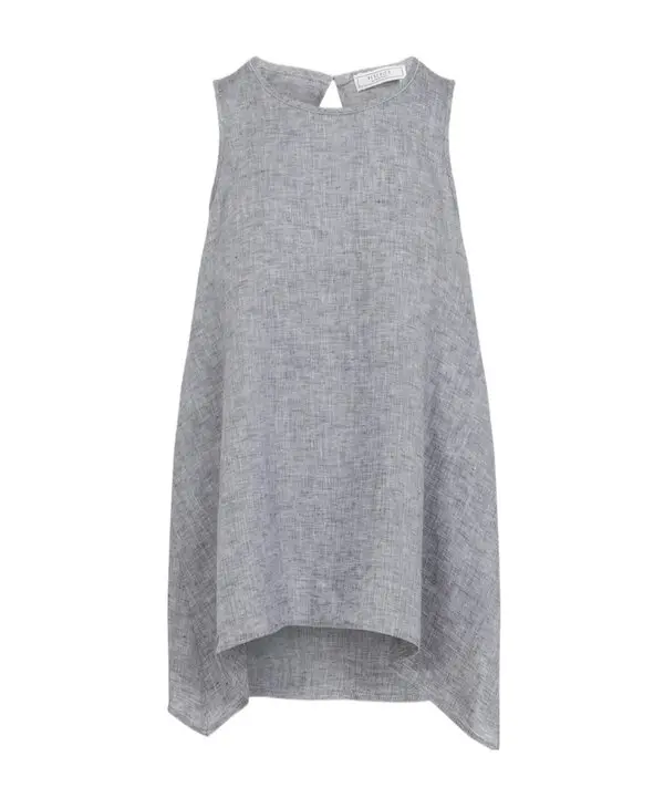 Peserico Asymmetrical Sleeveless Top - Blue
