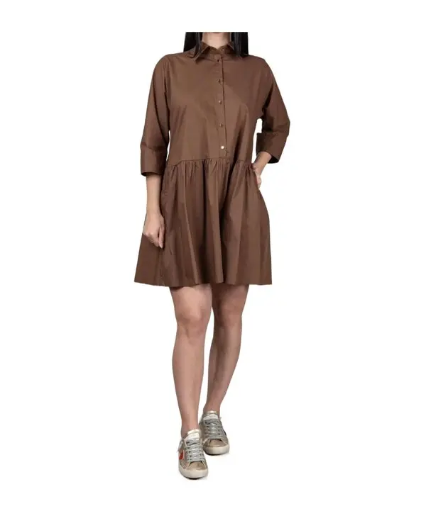 Seventy Gathered-waist Shirt Dress