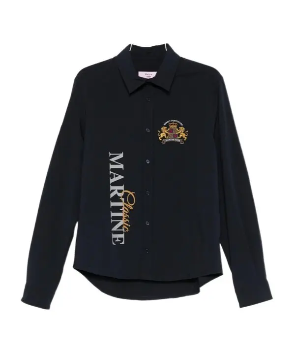 Martine Rose Logo Embroidered Button-up Shirt