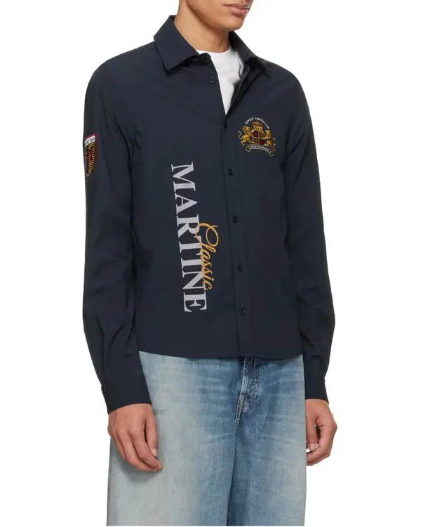 Martine Rose Logo Embroidered Button-up Shirt