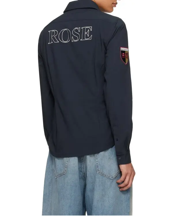 Martine Rose Logo Embroidered Button-up Shirt