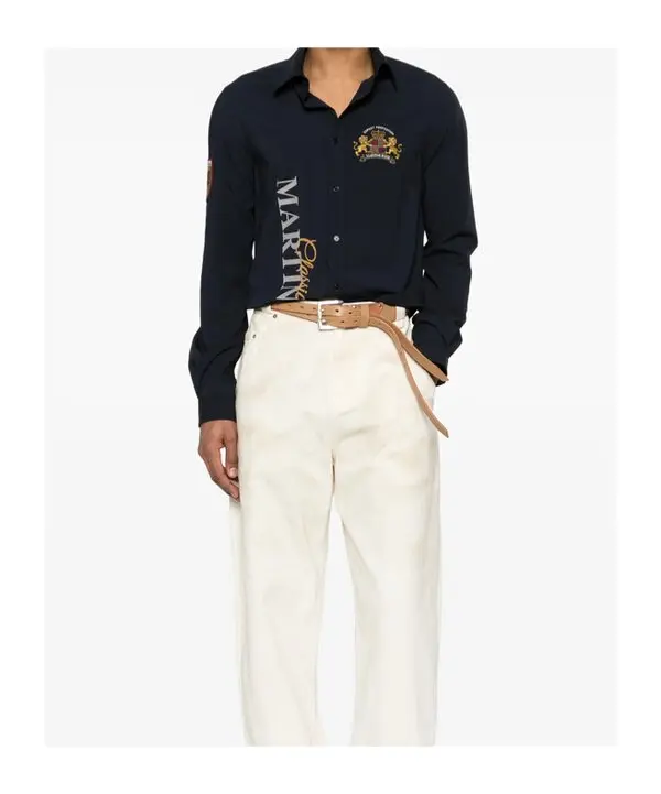 Martine Rose Logo Embroidered Button-up Shirt