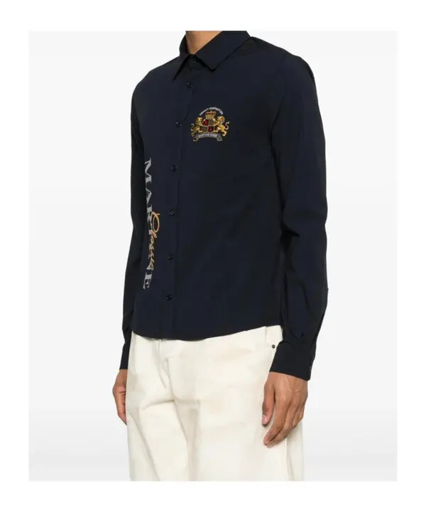Martine Rose Logo Embroidered Button-up Shirt