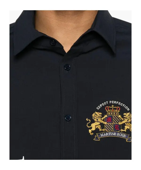 Martine Rose Logo Embroidered Button-up Shirt