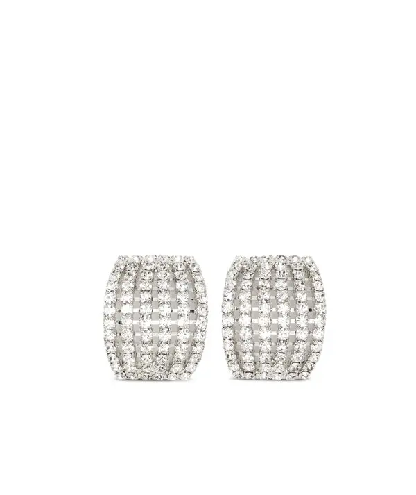 JENNIFER BEHR Crystal Stud Earrings - Silver