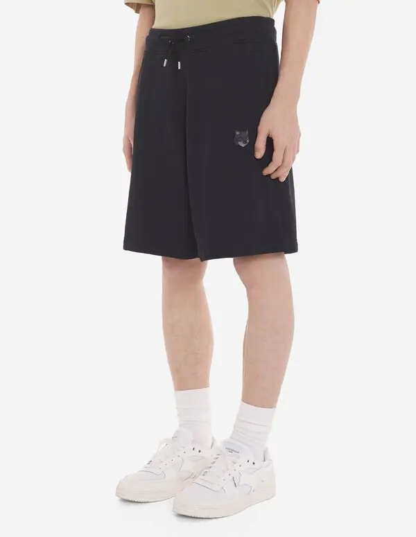 Maison Kitsuné Bold Fox Head Patch Oversize Jog Shorts - Black