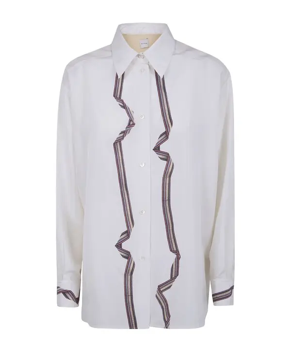 Paul Smith Printed Long Sleeve Shirt - White