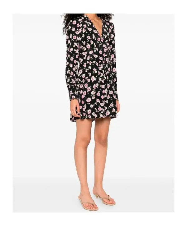 TWINSET Floral Print V-neck Mini Dress