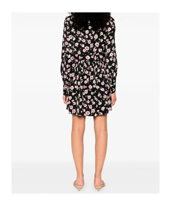 TWINSET Floral Print V-neck Mini Dress