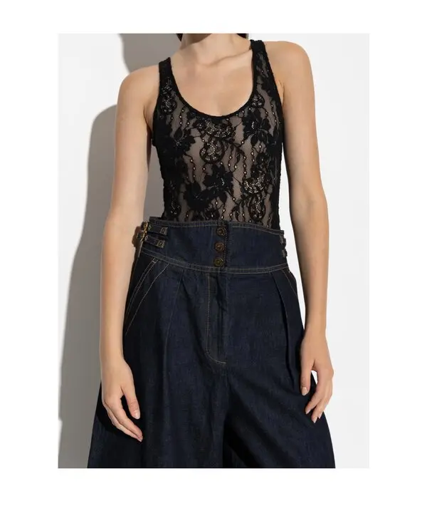 Zimmermann Floral-lace Camisole Bodysuit