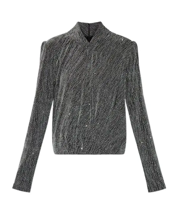 IRO PARIS Long Sleeve High Collar Top