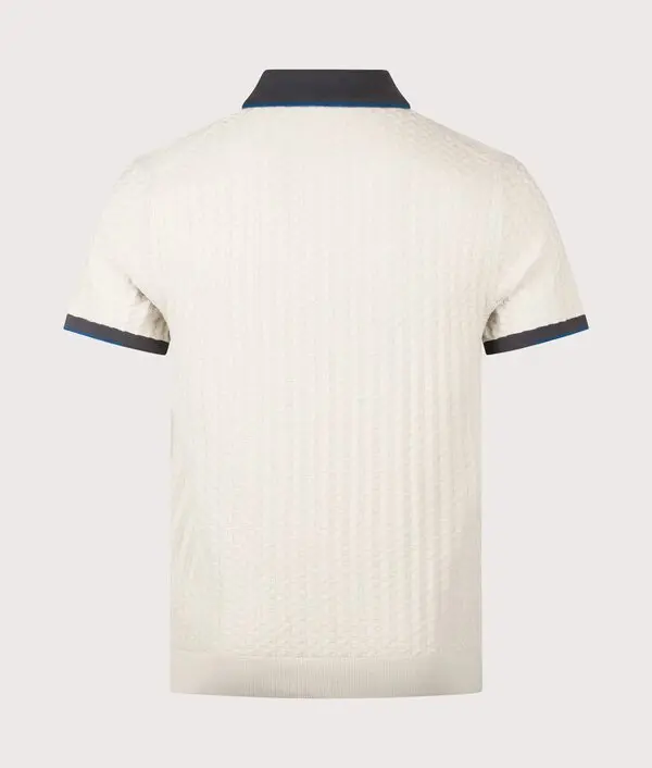 Paul Smith Logo Embroidered Knitted Polo Shirt
