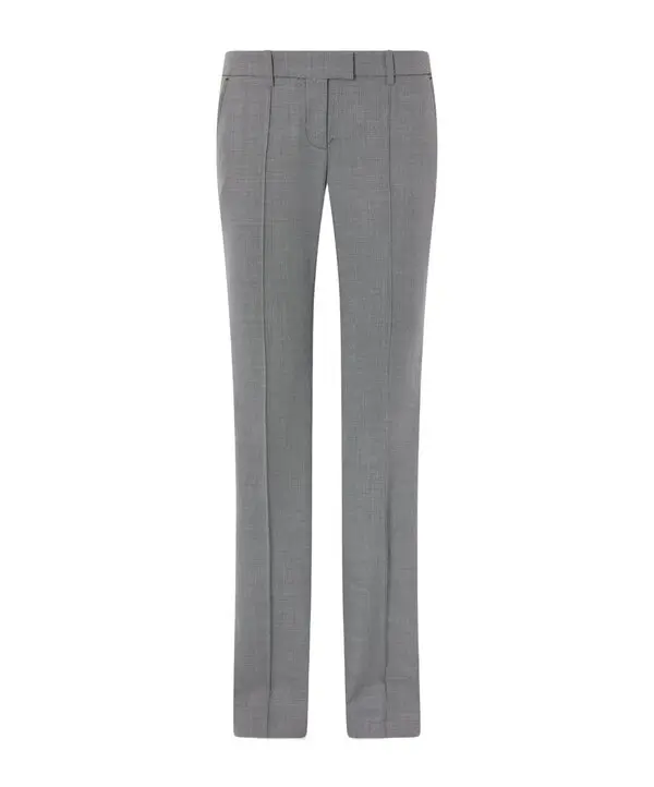 Attico Wool And Cotton-blend Straight-leg Pants