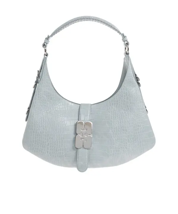 GANNI Embossed Leather Tote Bag