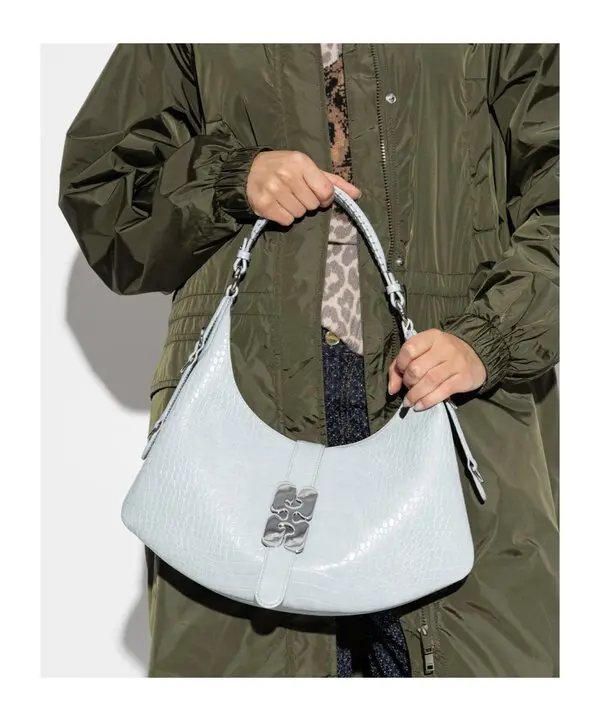 GANNI Embossed Leather Tote Bag