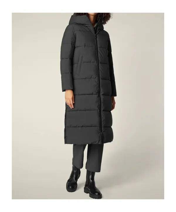 SAVE THE DUCK Hooded Cotton-padded Long Jacket