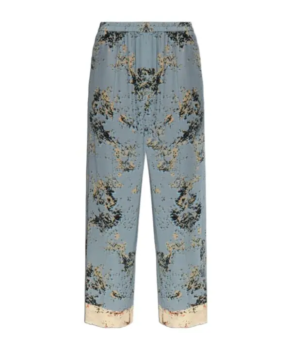 Paul Smith Loose Fit Trousers With Abstract Print