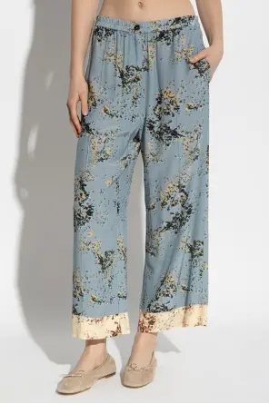 Paul Smith Loose Fit Trousers With Abstract Print