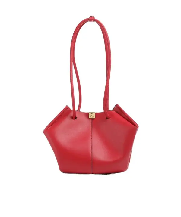 COCCINELLE Kamy Logo Lettering Shoulder Bag - Red
