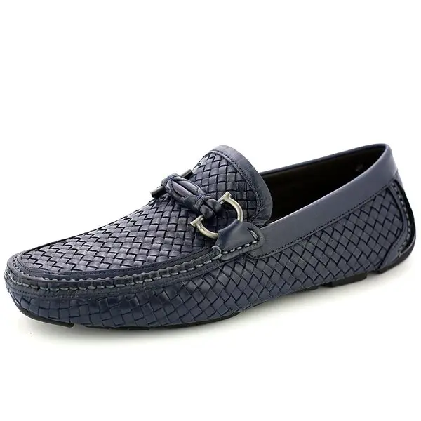 FERRAGAMO Woven Loafers - Black
