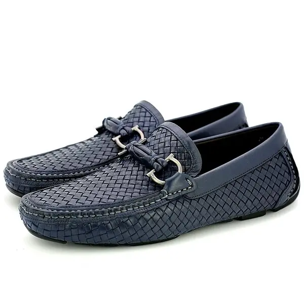 FERRAGAMO Woven Loafers - Black