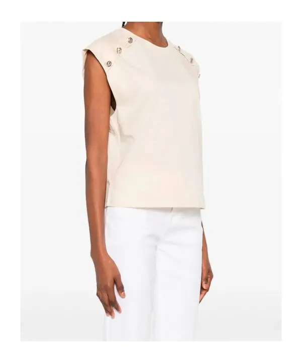 TWINSET Round Neck Embellished Top