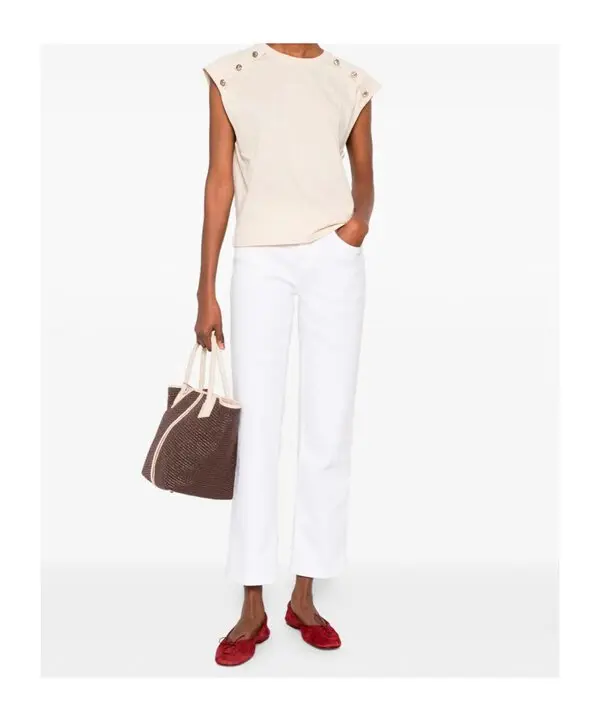 TWINSET Round Neck Embellished Top